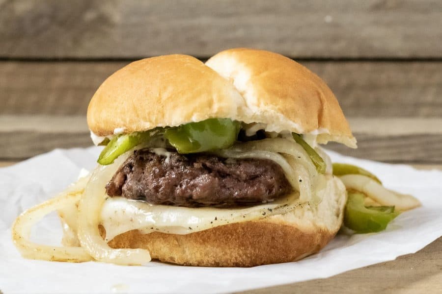 Best Philly Cheesesteak Burgers (20 minutes) • Zona Cooks