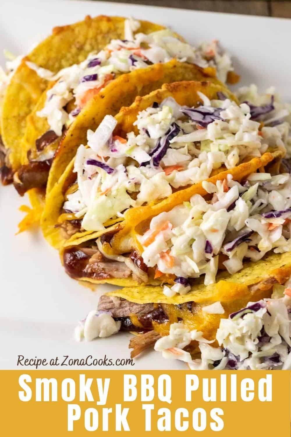Easy BBQ Pulled Pork Tacos with Slaw for Two (20 min) • Zona Cooks