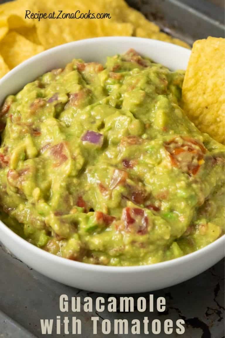 Best Guacamole with Tomatoes (10 minutes - Small Batch) • Zona Cooks