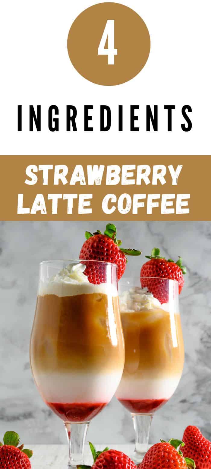 Easy Iced Strawberry Latte (4 ingredients) • Zona Cooks