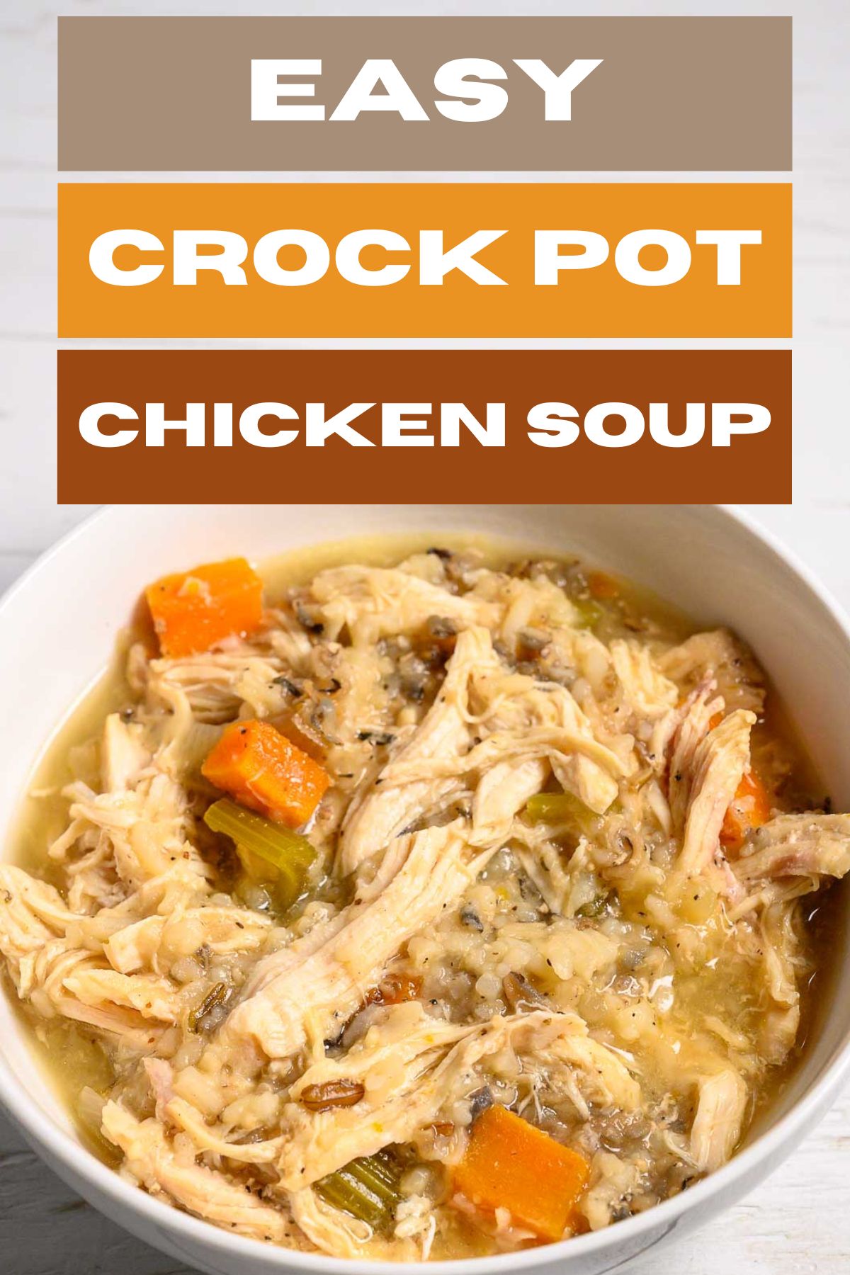 Easy Crockpot Chicken and Wild Rice Soup (Just 3 steps!) • Zona Cooks