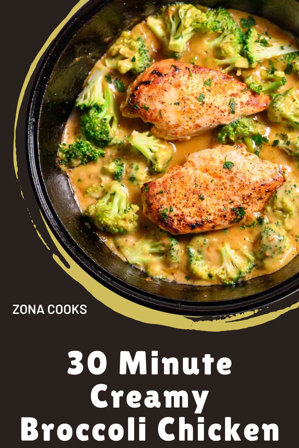 6 Ingredient Skillet Chicken and Broccoli (30 minutes!) • Zona Cooks